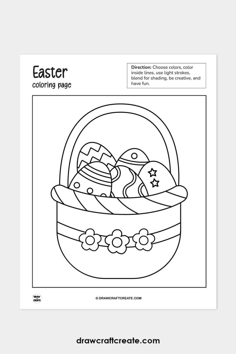 15 Free Printable Easter Coloring Pages - Draw Craft Create