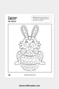 10 Free Printable Easter Dot Marker Coloring Pages - Draw Craft Create