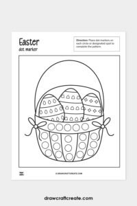 10 Free Printable Easter Dot Marker Coloring Pages - Draw Craft Create