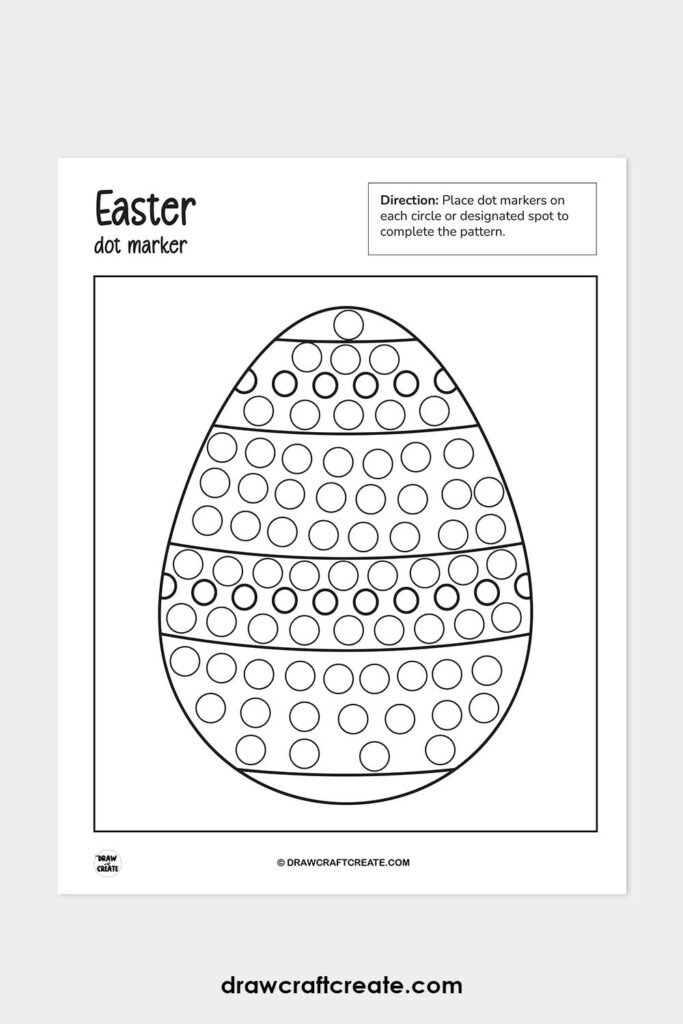 10 Free Printable Easter Dot Marker Coloring Pages - Draw Craft Create