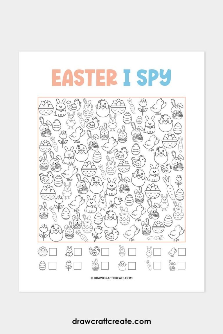 Free Printable Easter I Spy Game - Draw Craft Create