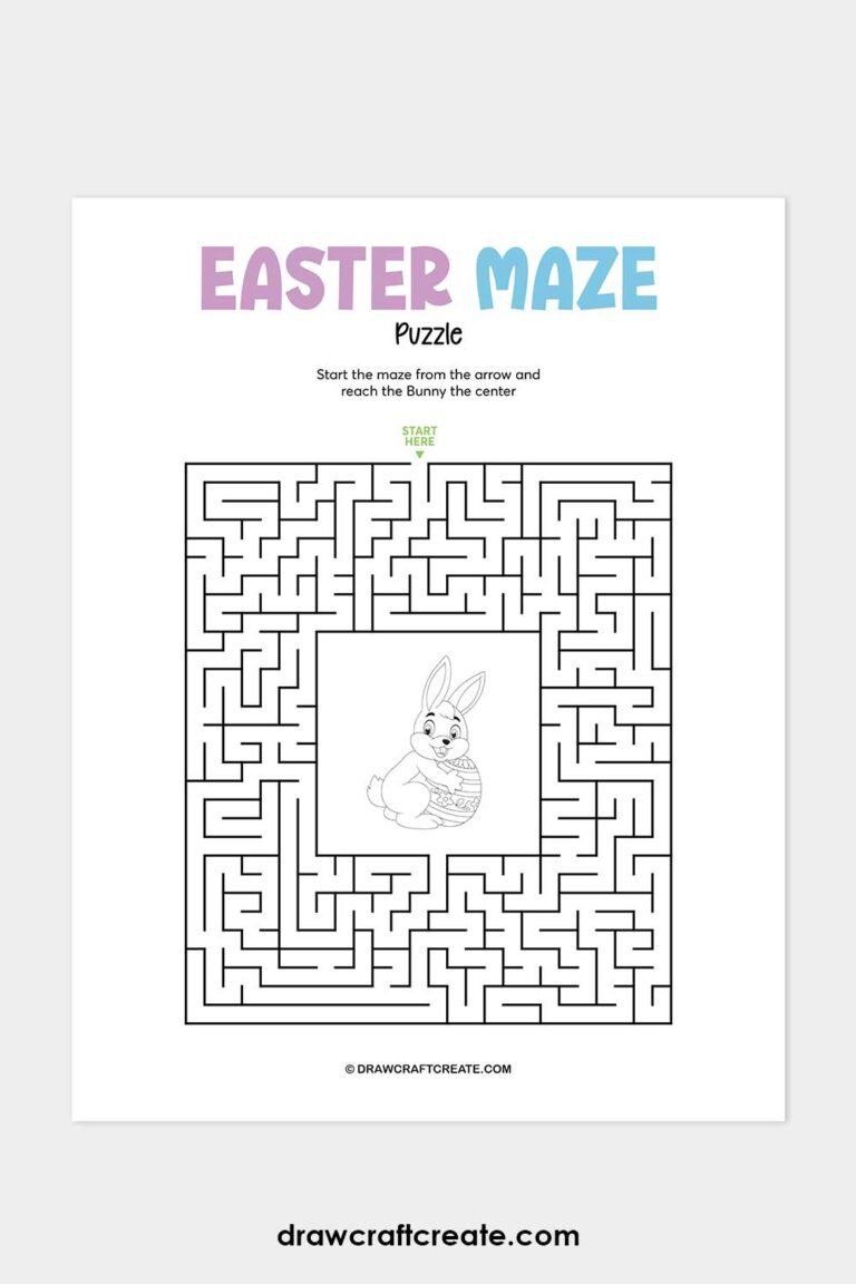 Free Printable Easter Maze Puzzle - Draw Craft Create