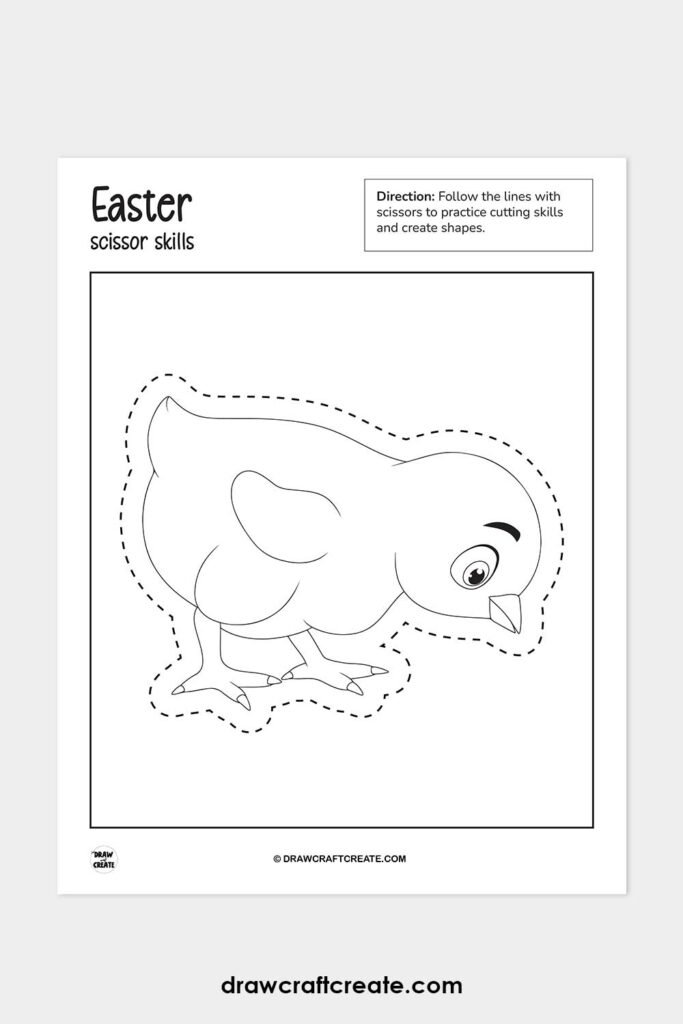 10 Free Printable Easter Scissor Skills Coloring Pages - Draw Craft Create