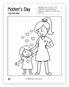 Free Printable Mother's Day Coloring Pages - Draw Craft Create