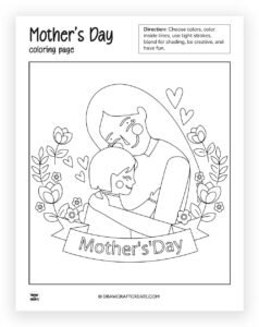 Free Printable Mother's Day Coloring Pages - Draw Craft Create