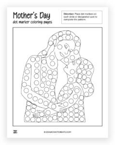 Free Printable Mother's Day Dot Marker Coloring Pages - Draw Craft Create