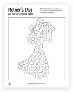 Free Printable Mother's Day Dot Marker Coloring Pages - Draw Craft Create