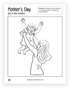 Free Printable Mother's Day Dot To Dot Pages - Draw Craft Create