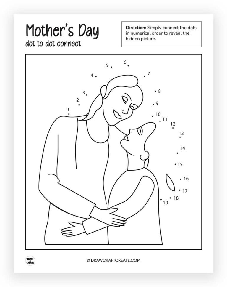 Free Printable Mother's Day Dot To Dot Pages - Draw Craft Create