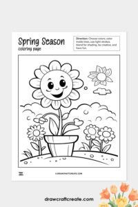10 Free Printable Spring Coloring Pages - Draw Craft Create