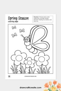 10 Free Printable Spring Coloring Pages - Draw Craft Create