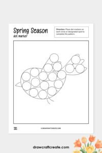 Free Printable Spring Dot Marker Coloring Pages - Draw Craft Create