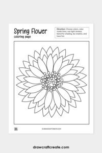 Spring Flower Coloring Pages - Draw Craft Create