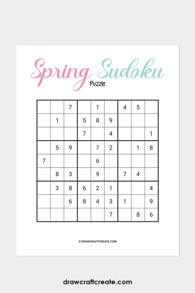 17 Free Printable Spring Games and Activities - Draw Craft Create