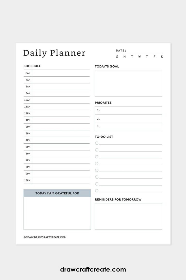 Free Printable Vision Board Planner Template (27 Pages) - Draw Craft Create