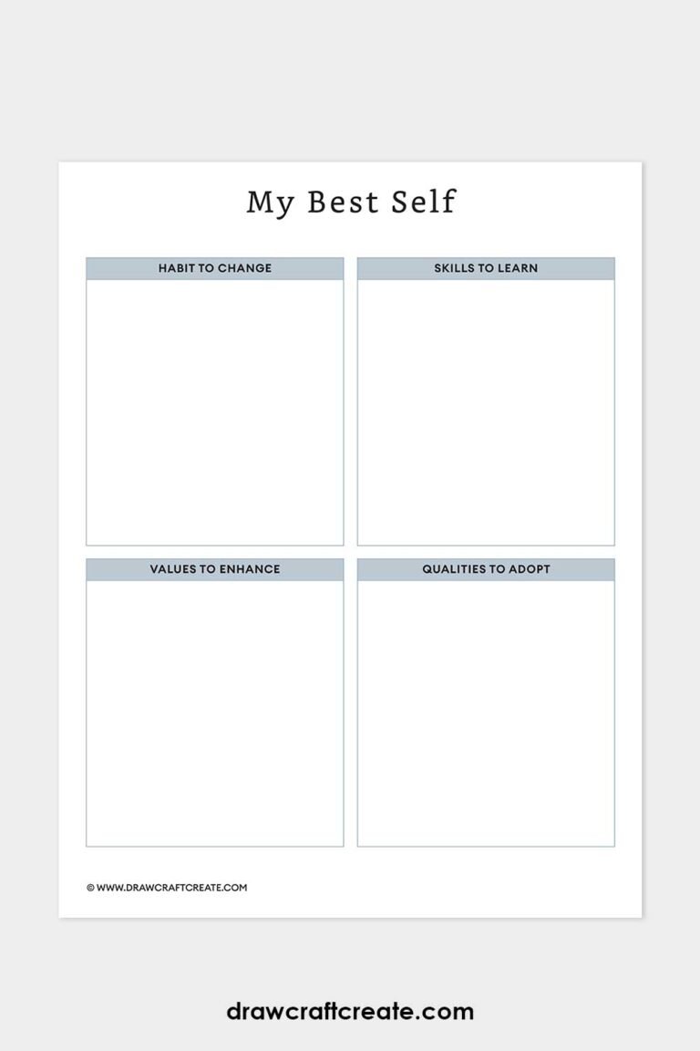 Free Printable Vision Board Planner Template (27 Pages) - Draw Craft Create