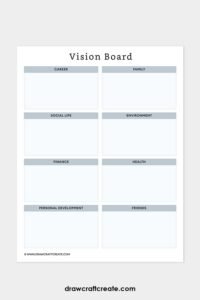 Free Printable Vision Board Planner Template (27 Pages) - Draw Craft Create