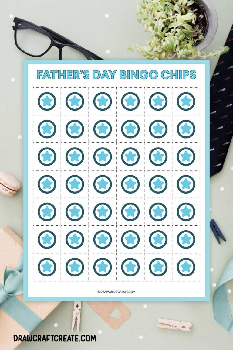 Free Printable Father's Day Bingo Game Card - Draw Craft Create