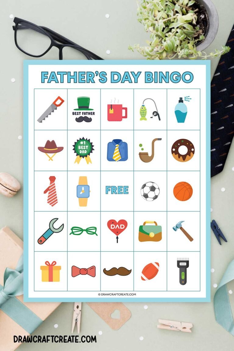 10 Free Printable Father’s Day Games and Activities - Draw Craft Create