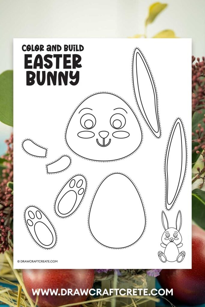 Free Printable Build a Bunny Craft - Draw Craft Create