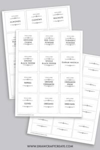 Free Editable Printable Kitchen Pantry Labels - Draw Craft Create