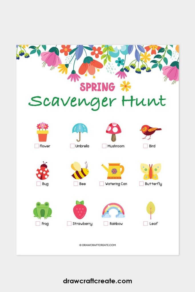 17 Free Printable Spring Games and Activities - Draw Craft Create