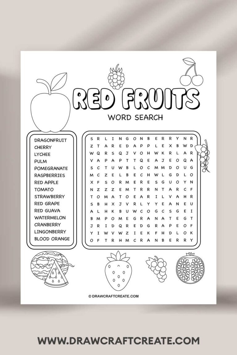 Free Large Print Word Search Puzzles (100+ Games) - Draw Craft Create