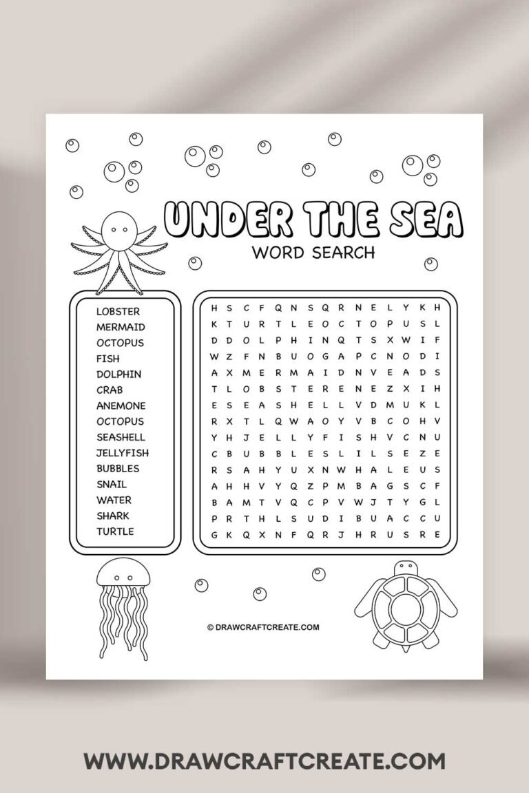 Free Large Print Word Search Puzzles (100+ Games) - Draw Craft Create