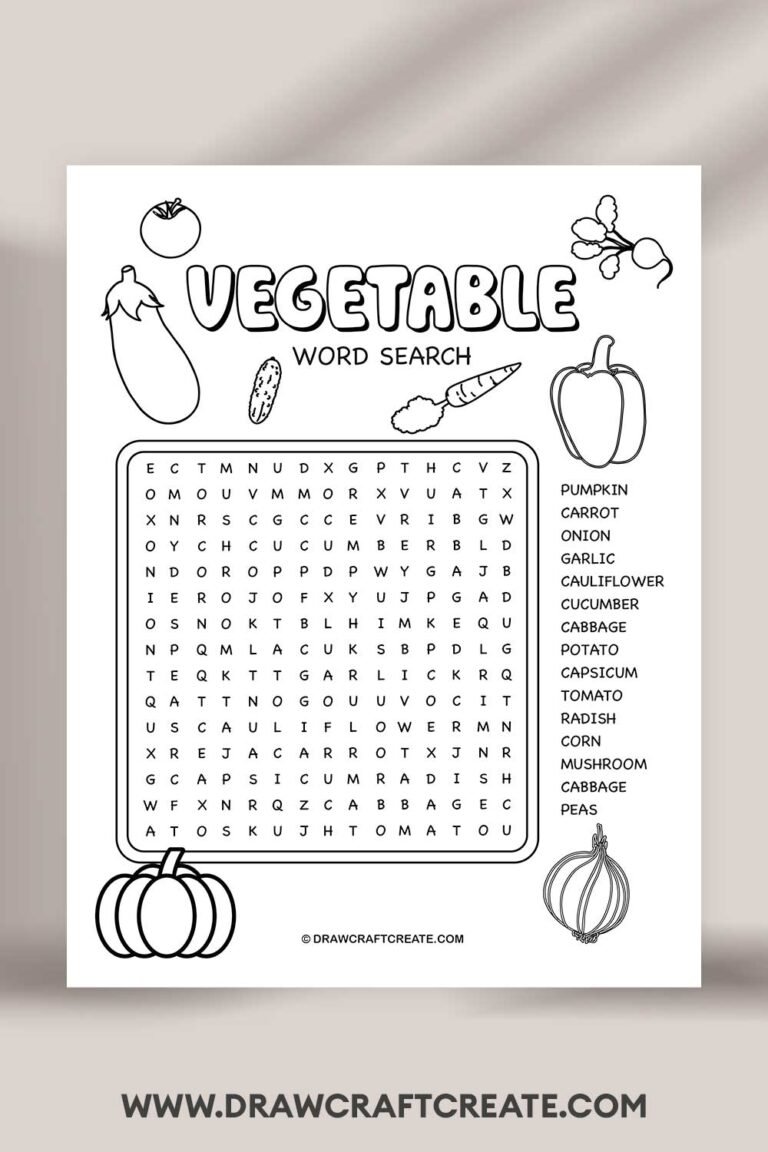 Free Large Print Word Search Puzzles (100+ Games) - Draw Craft Create