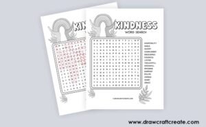 Free Printable Kindness Word Search - Draw Craft Create