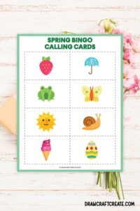 Free Printable Spring Bingo Game - Draw Craft Create