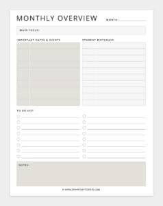 Free Teacher Planner Printables (2025-2026) - Draw Craft Create