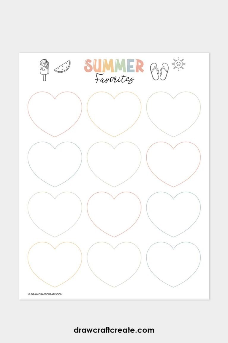 Free Printable Summer Planner 2026 (24 Pages) - Draw Craft Create