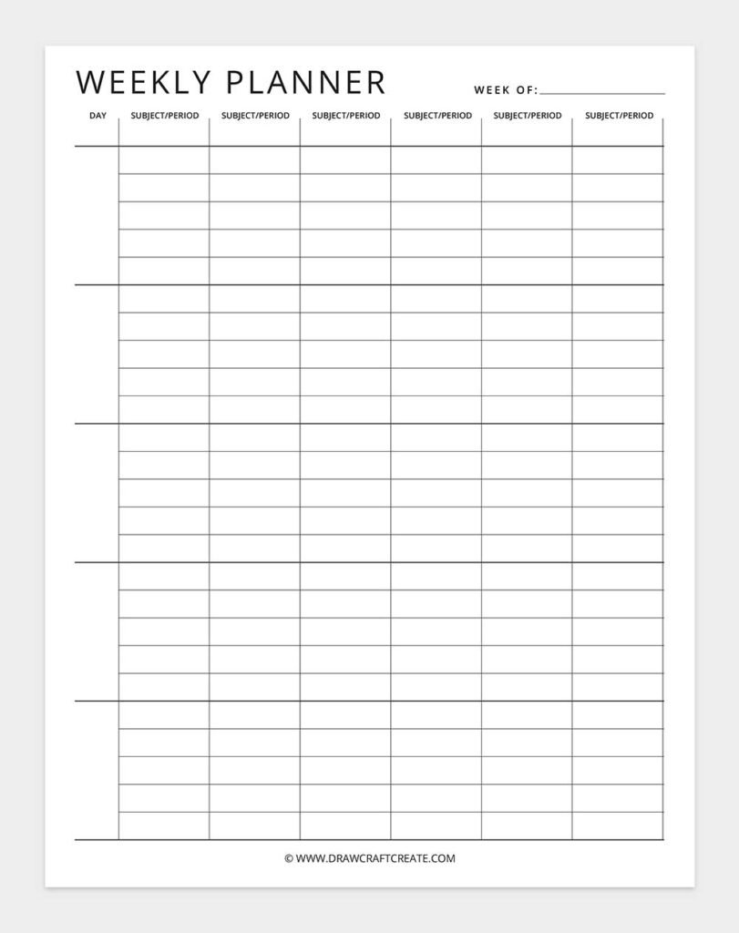 Free Teacher Planner Printables (2025-2026) - Draw Craft Create
