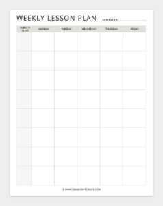 Free Teacher Planner Printables (2025-2026) - Draw Craft Create