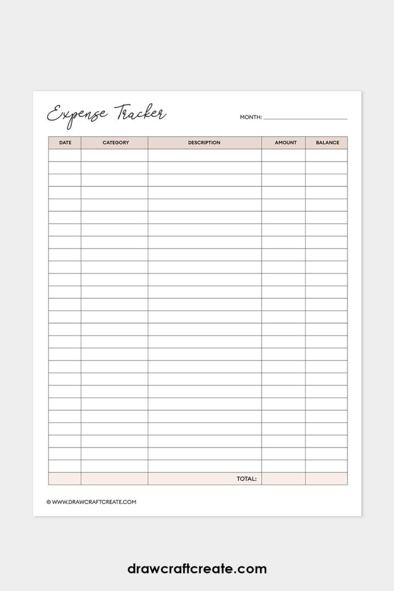 Free Budget Planner Printables - Draw Craft Create