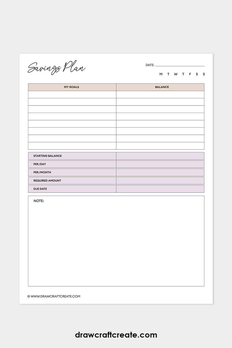 Free Budget Planner Printables - Draw Craft Create
