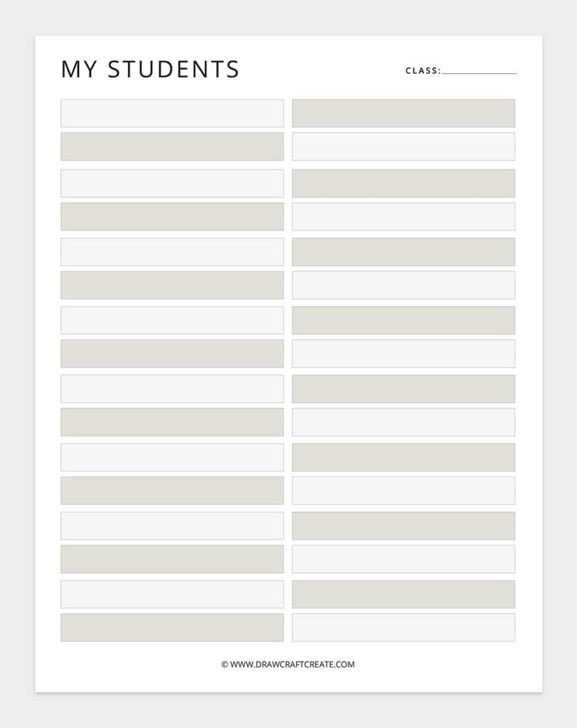 Free Teacher Planner Printables (2025-2026) - Draw Craft Create