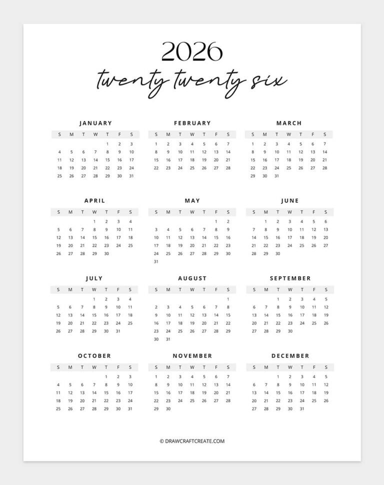 Free 2026 Planner Printable (47 Pages) - Draw Craft Create