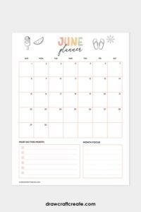Free Printable Summer Planner 2025 (24 Pages) - Draw Craft Create
