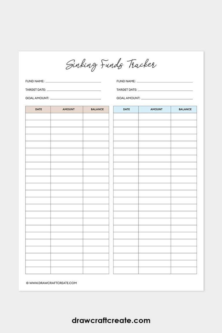 Free Budget Planner Printables - Draw Craft Create