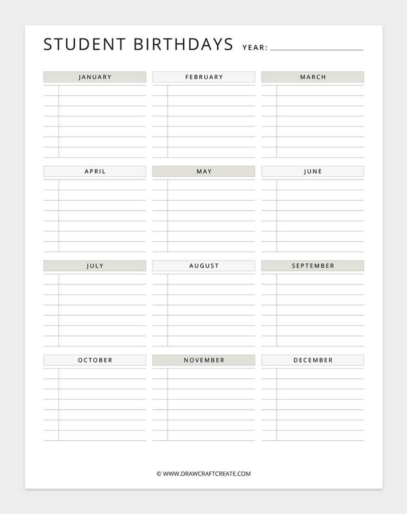 Free Teacher Planner Printables (2025-2026) - Draw Craft Create