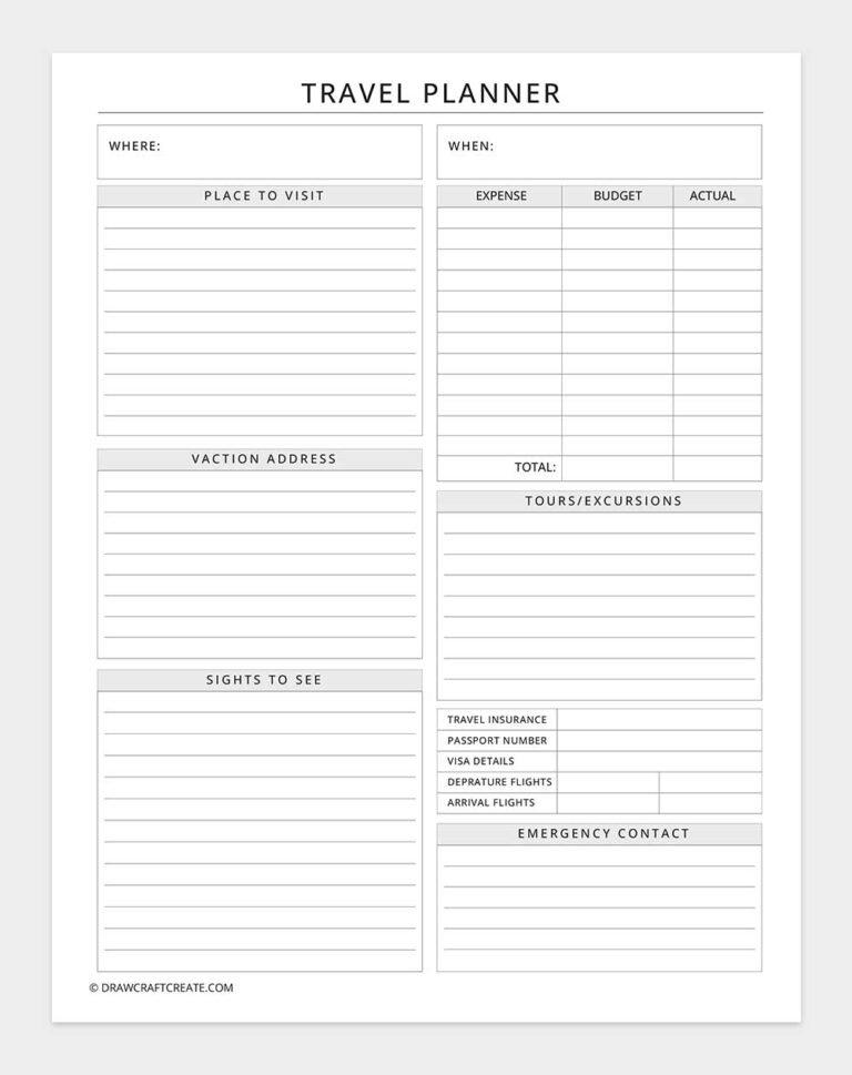 Free 2026 Planner Printable (47 Pages) - Draw Craft Create
