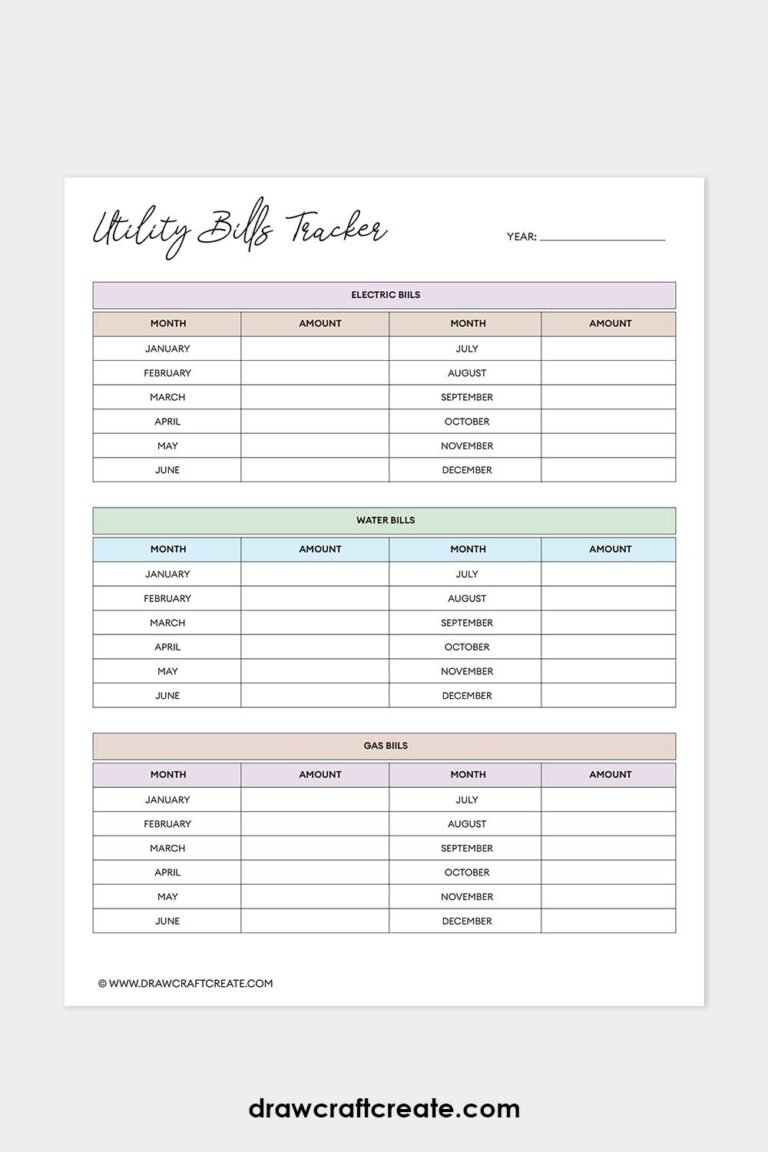 Free Budget Planner Printables - Draw Craft Create