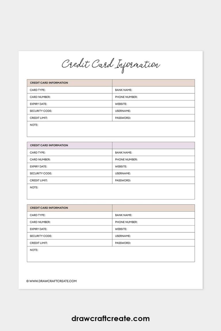 Free Budget Planner Printables - Draw Craft Create