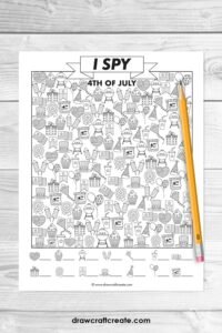 Free Printable I Spy 4th Of July Worksheet - Draw Craft Create