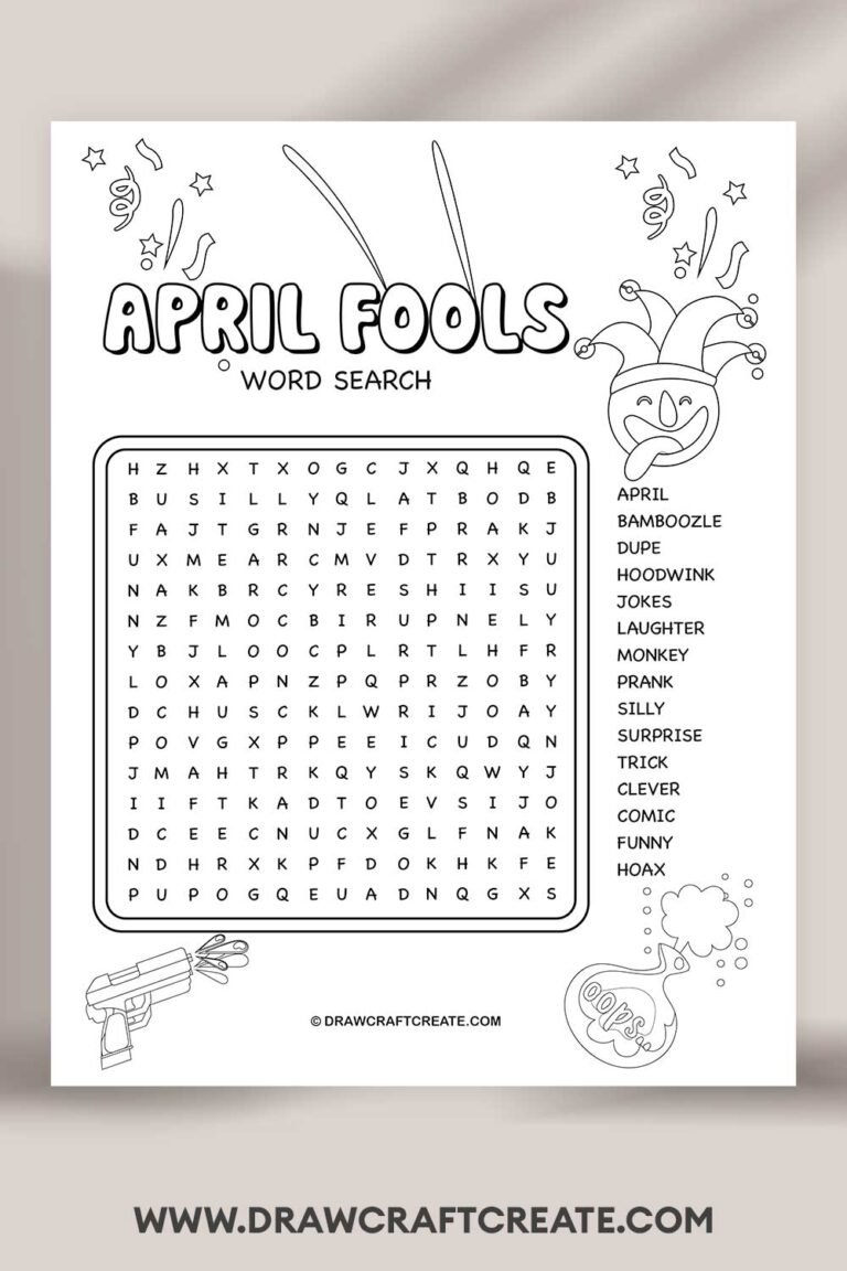 Free Large Print Word Search Puzzles (100+ Games) - Draw Craft Create