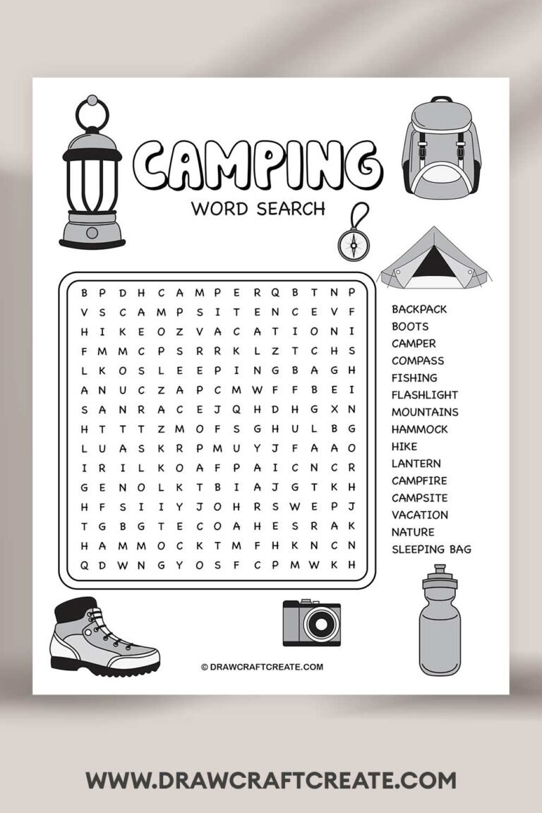 Free Large Print Word Search Puzzles (100+ Games) - Draw Craft Create