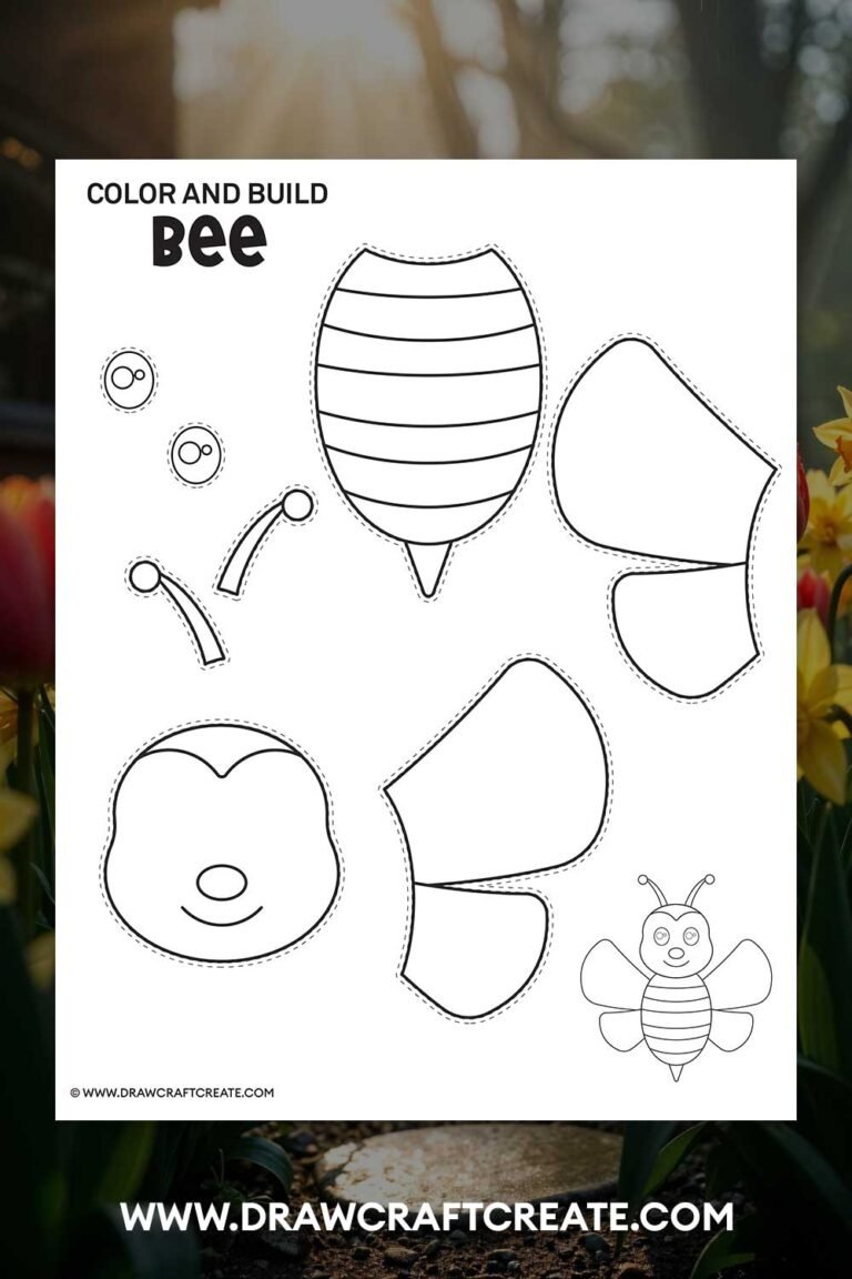 Free Printable Build a Monkey Craft - Draw Craft Create