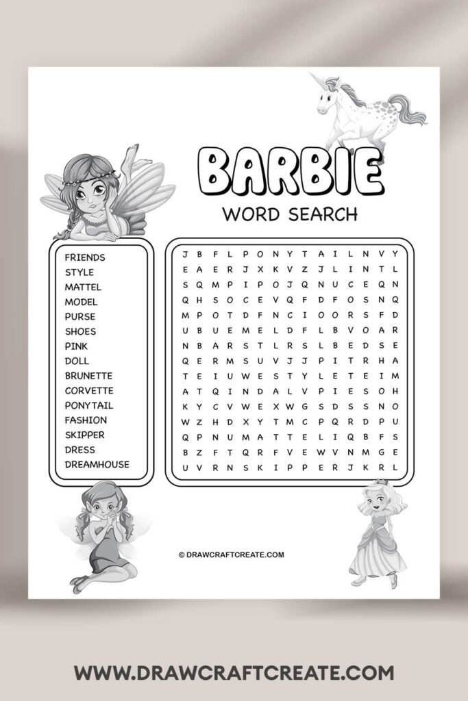 Free Large Print Word Search Puzzles (100+ Games) - Draw Craft Create
